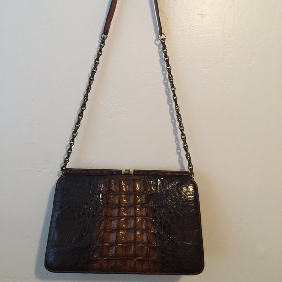 Hickok | Bags | Vintage Hickok Alligator Leather Frame Style Purse ...